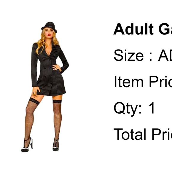 Spirit | Dresses | Spirit Halloween Gangster Costume | Poshmark